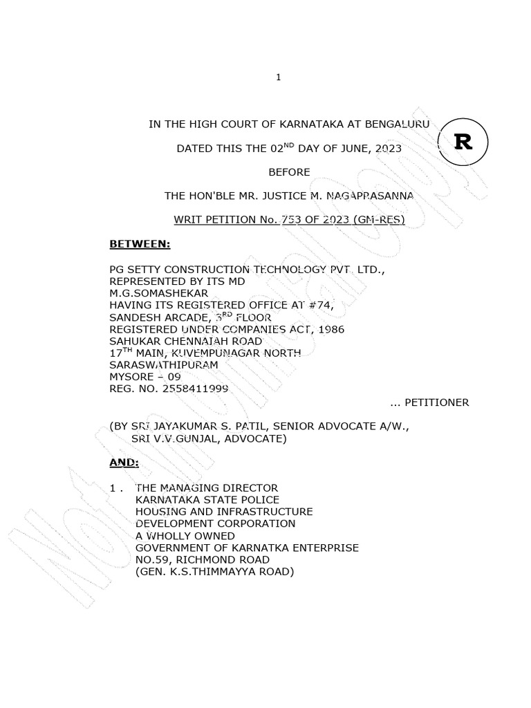 Upholding The Bank Guranatee Which Was Encashed by The Corporation ...