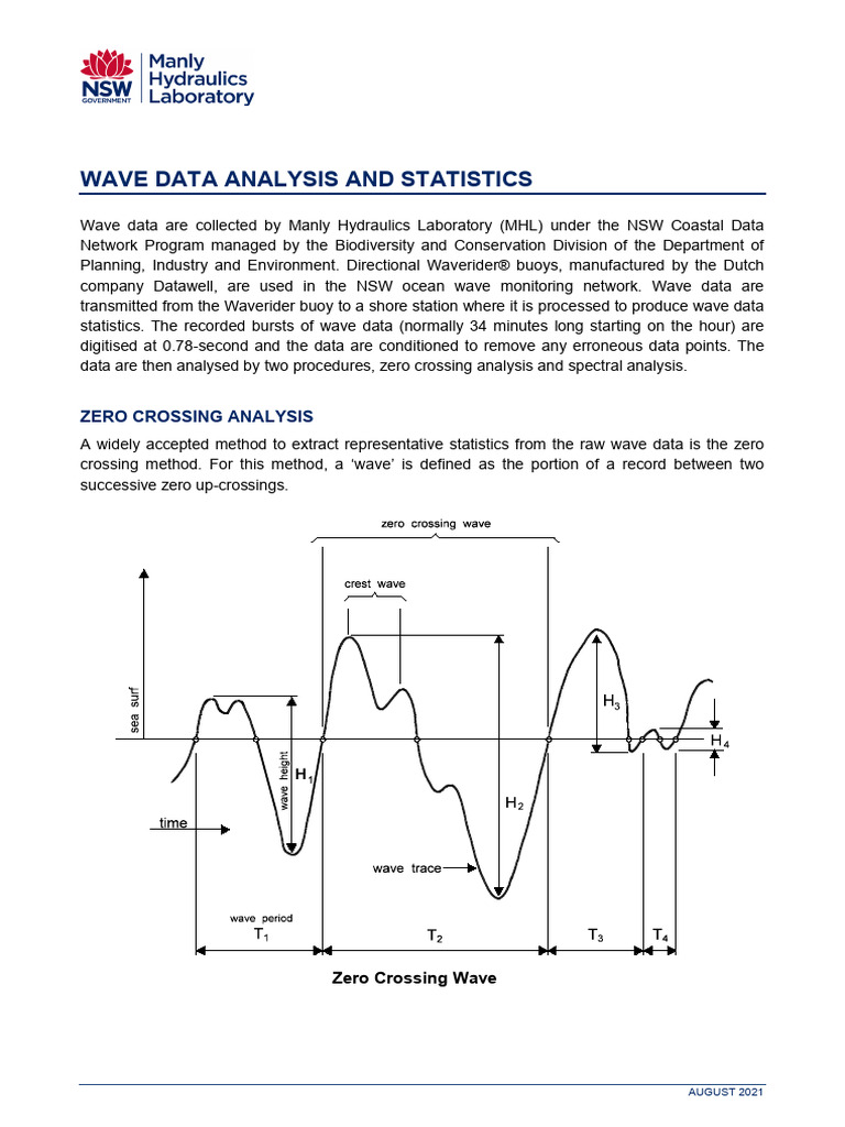Wave Data Analysis and Statistics Aug 2021 | PDF | Spectral Density ...