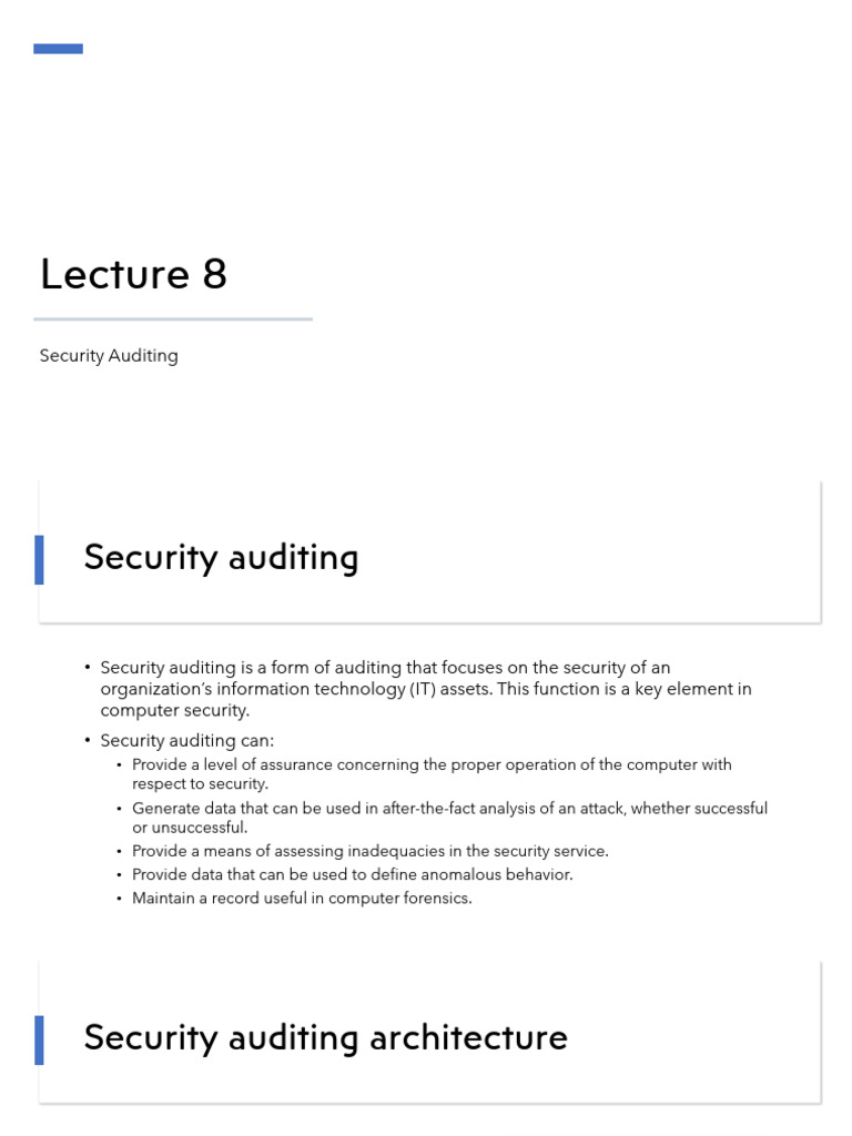 Security Auditing | PDF | Library (Computing) | Security