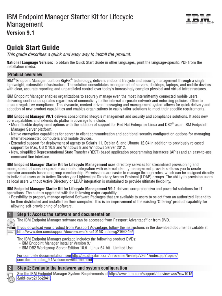 IEM_V9.1_StarterKitforLifecycle_QSG | PDF | Active Directory | Linux