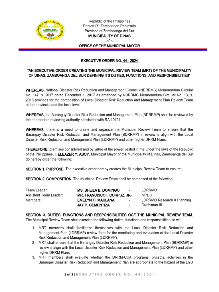 Eo MRT | PDF | Legal Documents | Justice