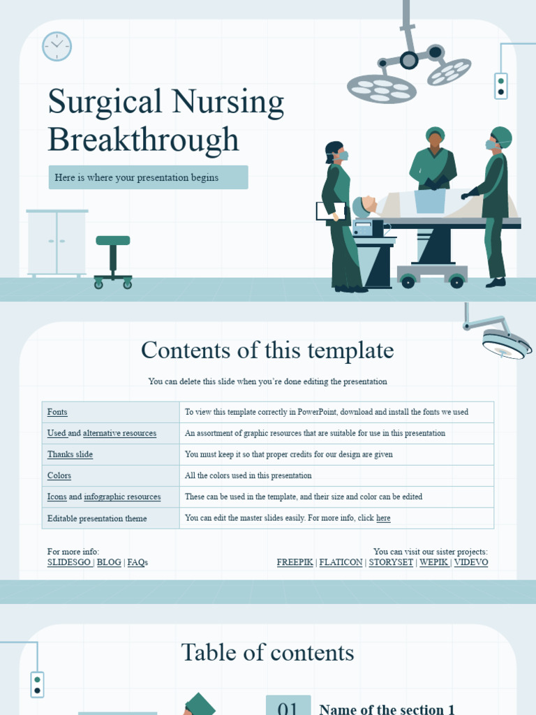 Surgical Nursing Breakthrough by Slidesgo | PDF | Planets | Phases Of Clinical Research