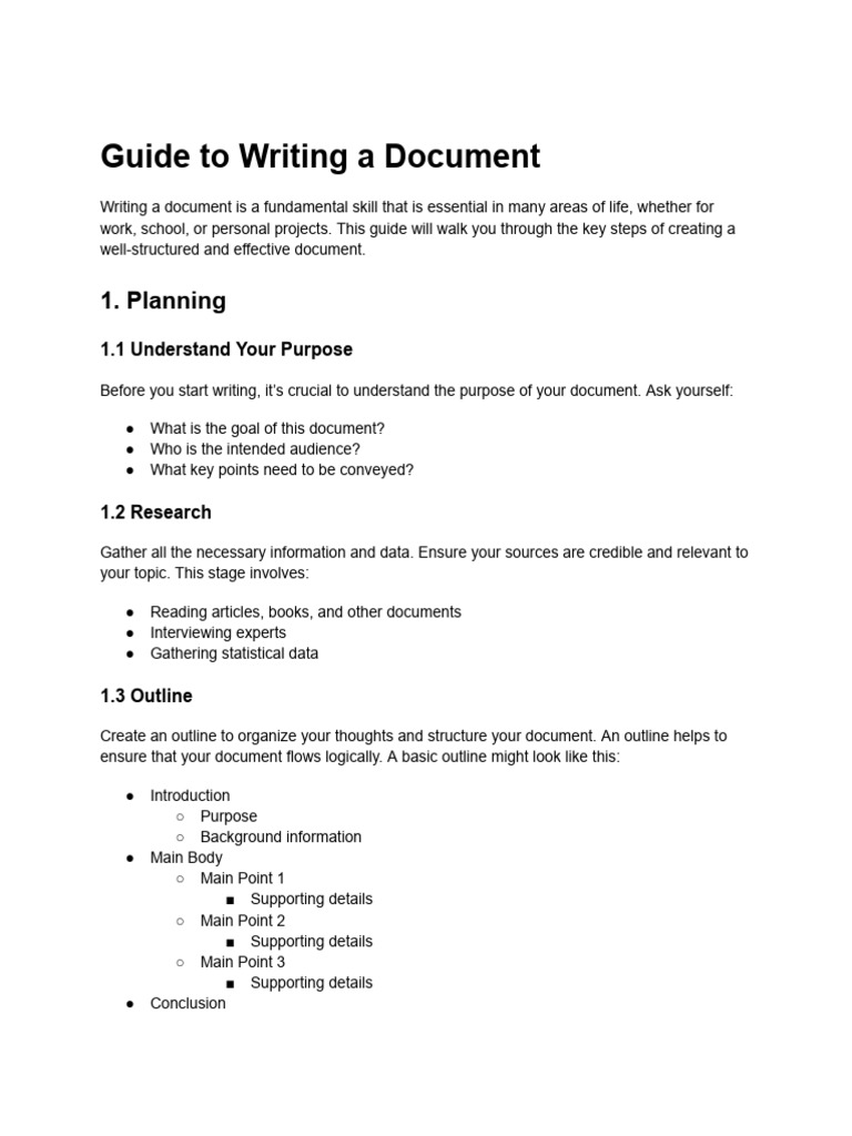 Guide to Writing a Document | Download Free PDF | Proofreading | Human Communication