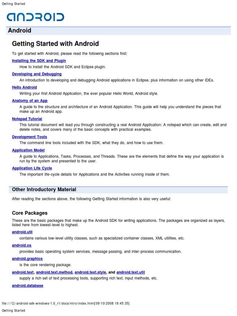 Android Getting Started | PDF