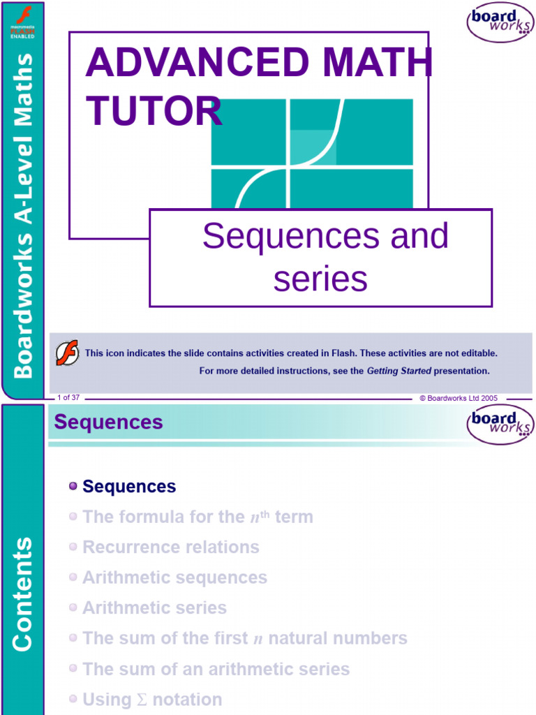 Series and Sequences - Sed | PDF | Summation | Sequence