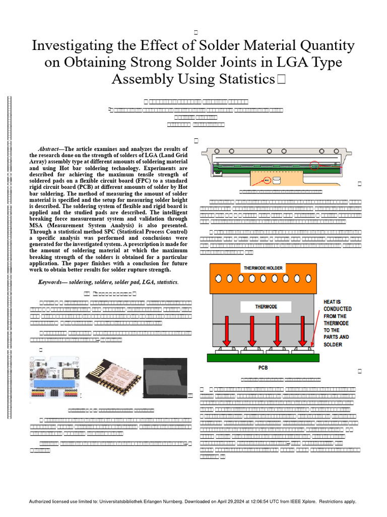 Optimal Solder Material for LGA Assembly | PDF | Soldering | Printed ...