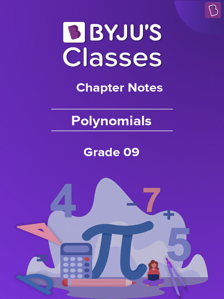 Cbse G09 Polynomials Notes Pdf Factorization Polynomial 4772