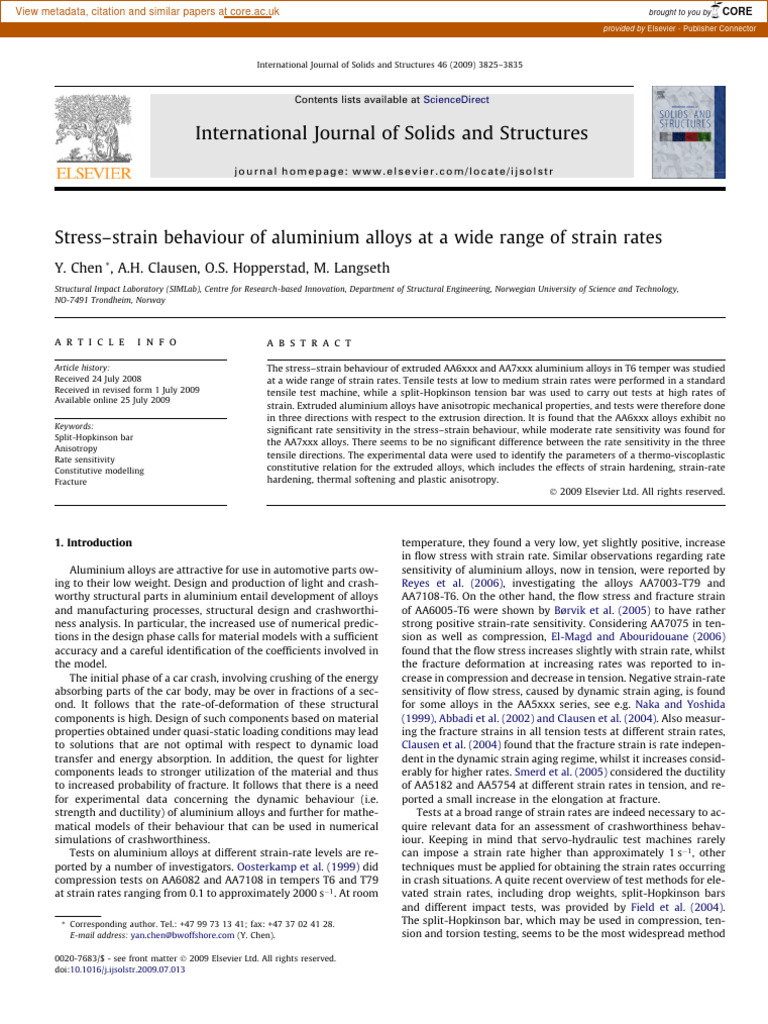 2009 Chen IJSS AluCurves2 | PDF | Deformation (Engineering) | Yield (Engineering)