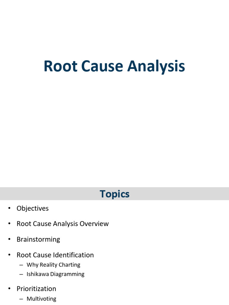 Root Cause Analysis | PDF | Causality | Cognition