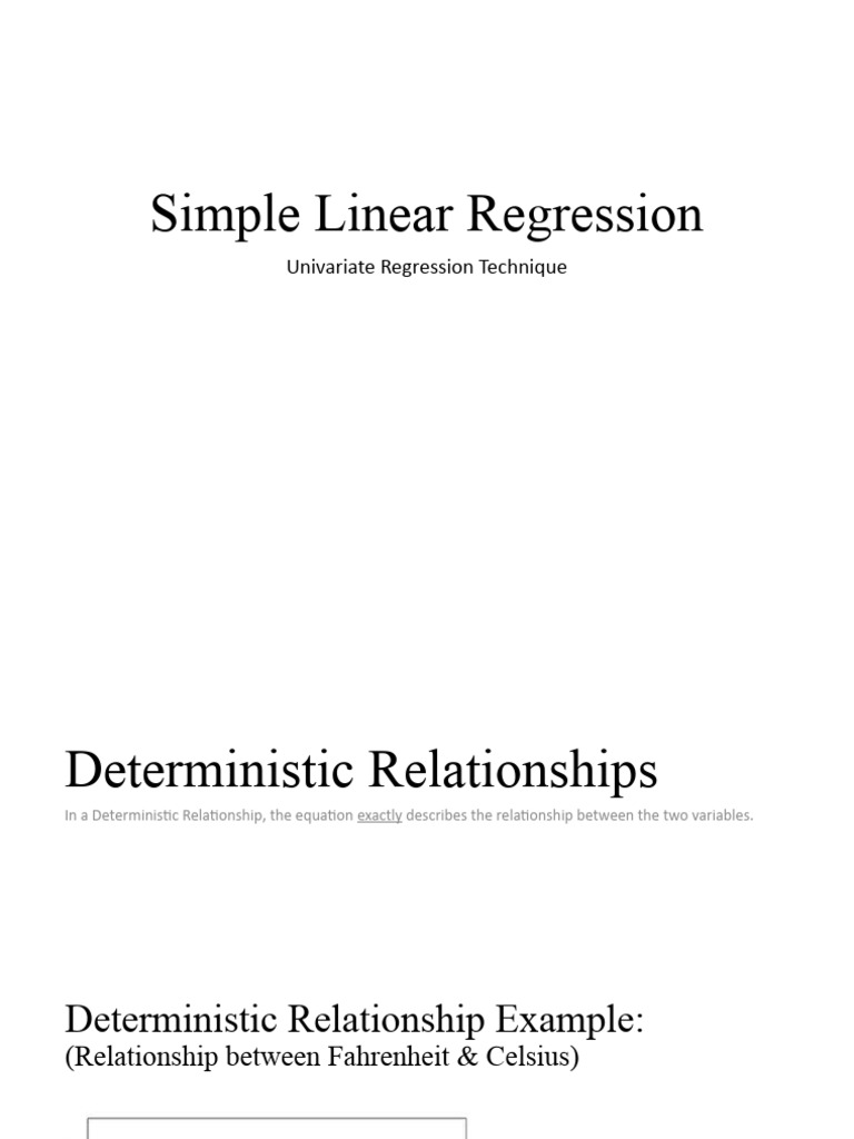 Univariate Regression Techniques Explained | PDF | Regression Analysis ...