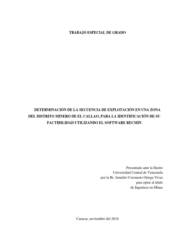 T.E.G. Jennifer C. Ortega V. | PDF | Minería | Software