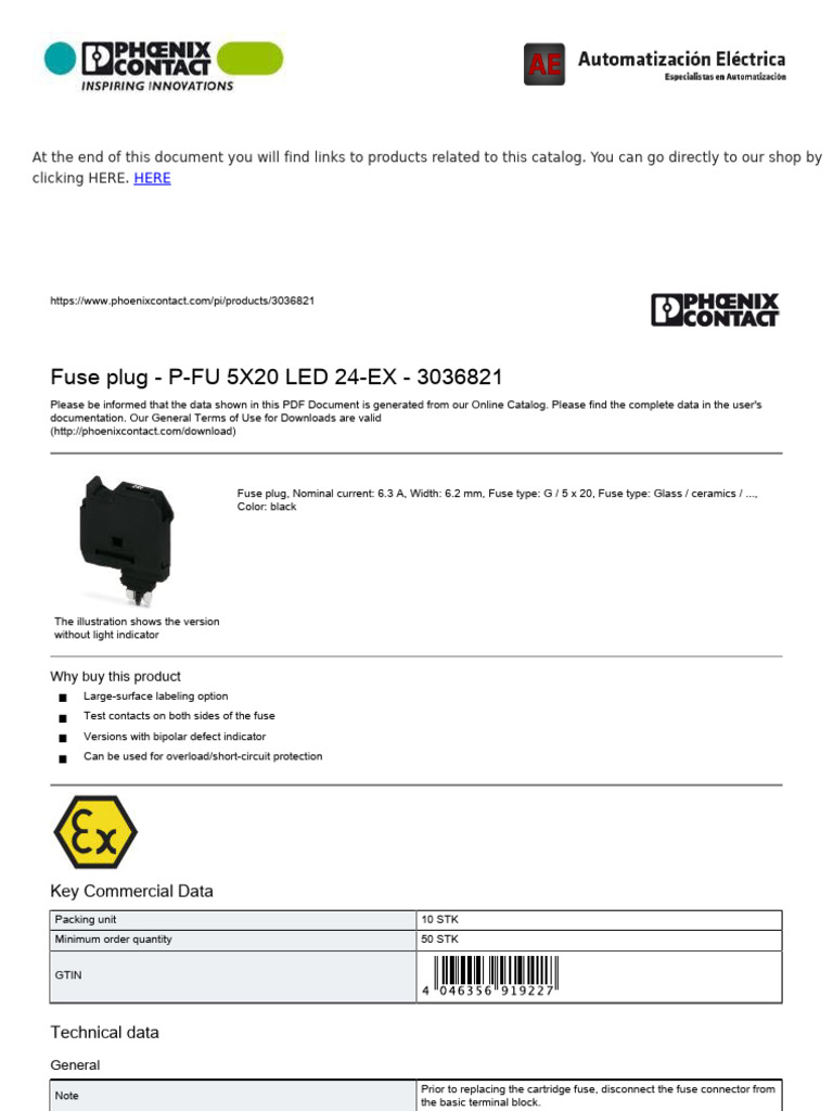 Phoenix TB Specs | PDF | Fuse (Electrical) | Equipment