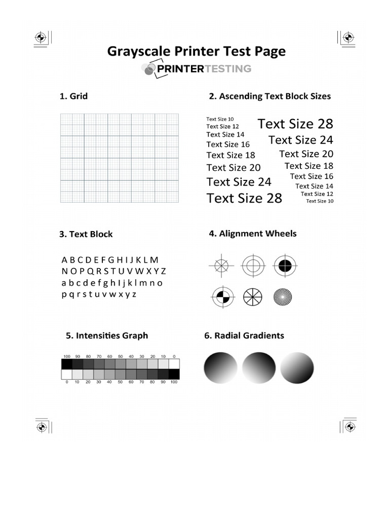 Test Printer Grayscale | PDF