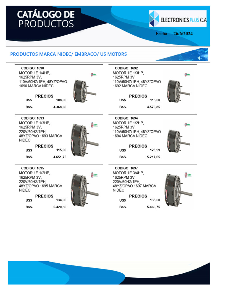 Linea Nidec y Embraco | PDF | Hogar, jardinería y bricolaje | Ciencia y ...