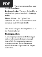 DRAINAGE CLASS 9TH Geography | PDF | River | Indus River