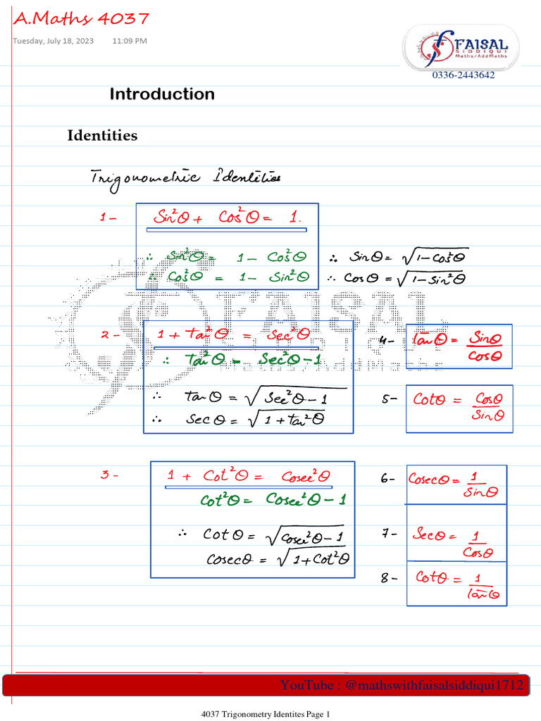 4037 Trigonometry | PDF