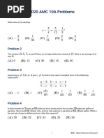 2018 AMC 10B Problems | PDF | Area | Circle