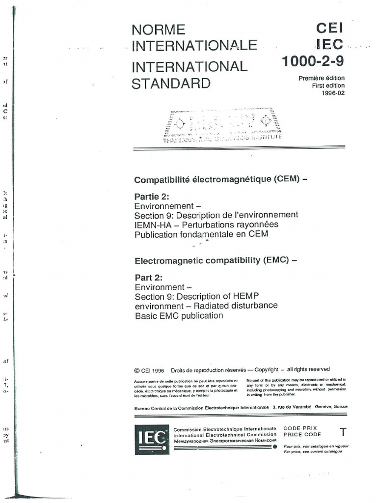 IEC 61000-2-9 Ed 1 1996-02 - EMC-Environment - Description of HEMP Environment-Radiated ...