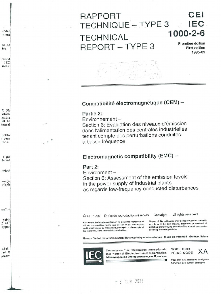 IEC 61000-2-6 Ed 1 1995-09 - EMC-Environment - Assessment of The ...