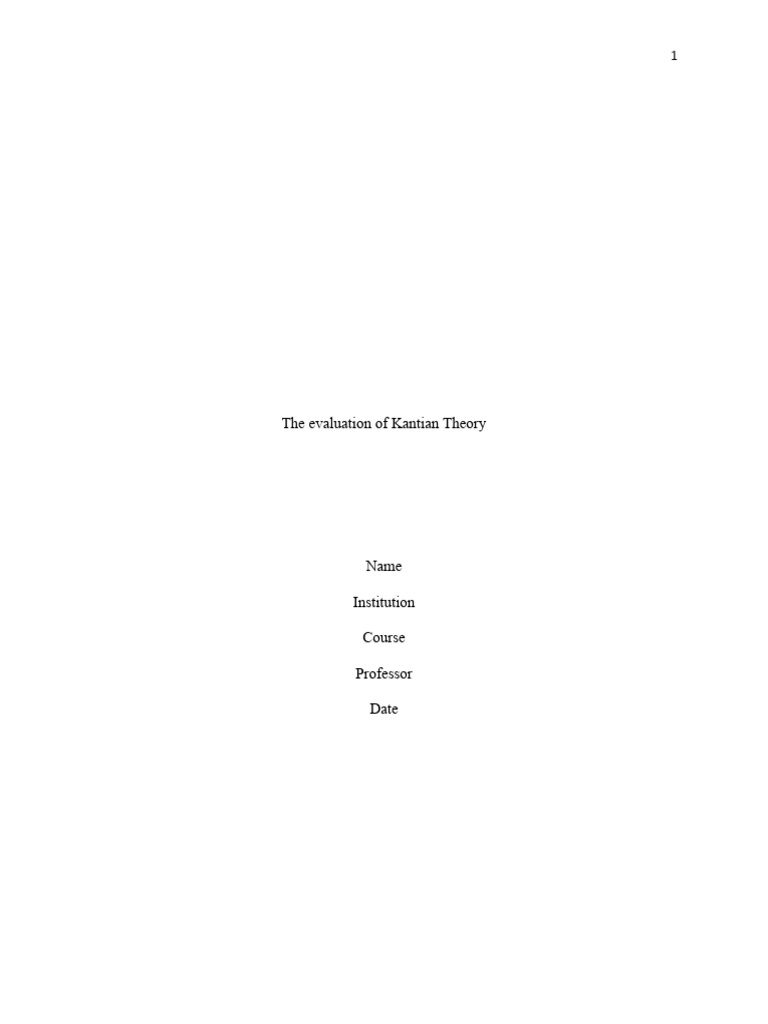 Evaluating Kantian Moral Philosophy | PDF | Immanuel Kant | Morality