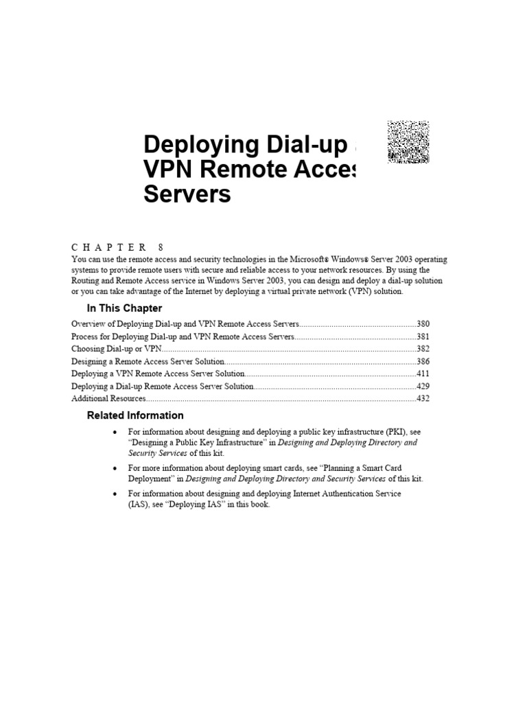 12 CHAPTER 8 Deploying Dial-Up and VPN Remote Access Servers | PDF | Virtual Private Network ...