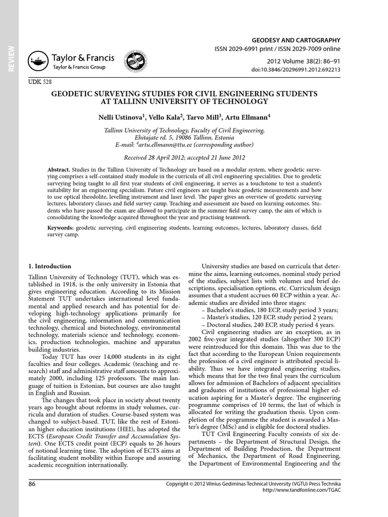 Geodetic Surveying Studies For Civil Engineering S | PDF | Surveying ...