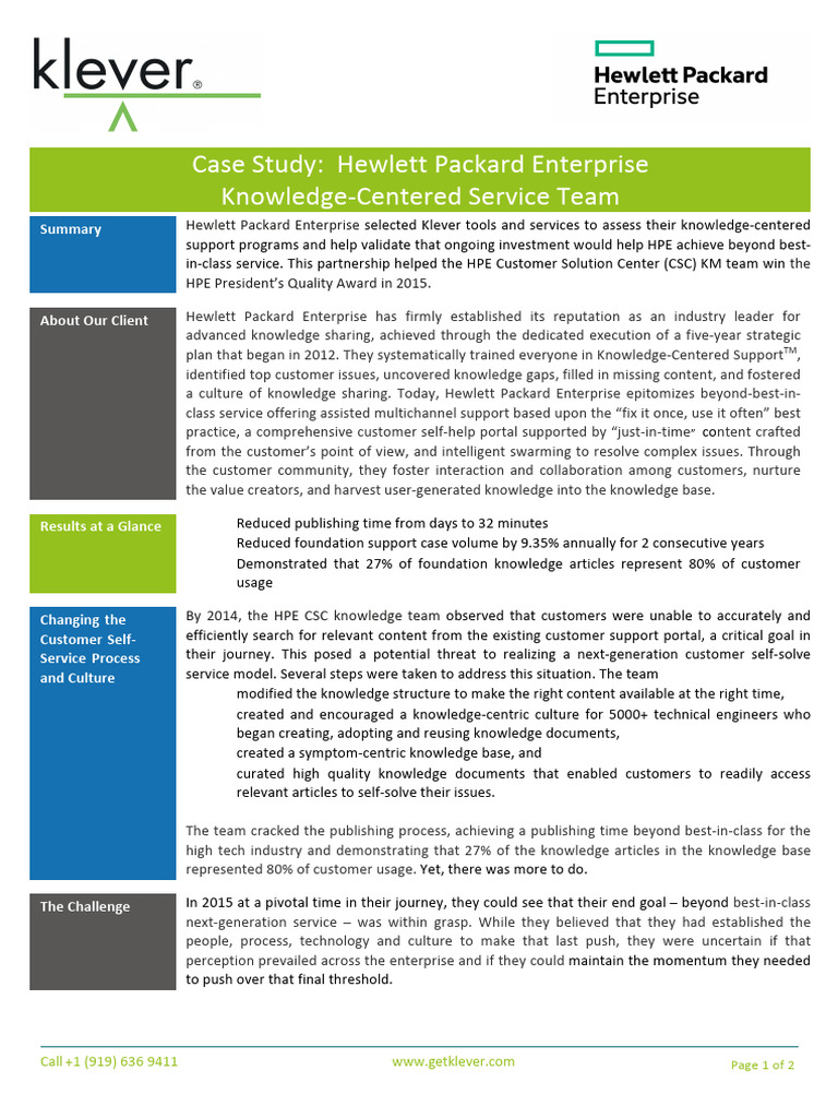Hpe Case Study Beyond Best in Class V Final1 1 2 | PDF | Knowledge | Business