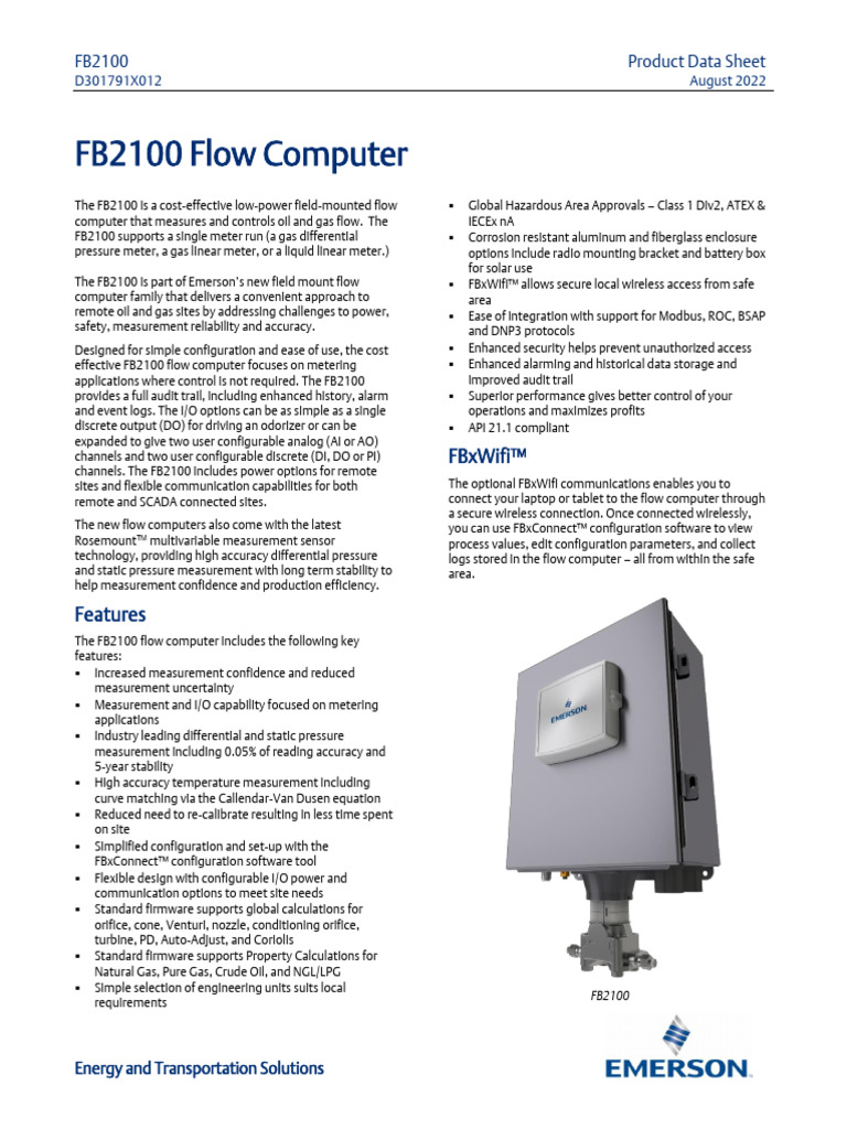 fb2100 Flow Computer en 454550 | PDF | Flow Measurement | Relay