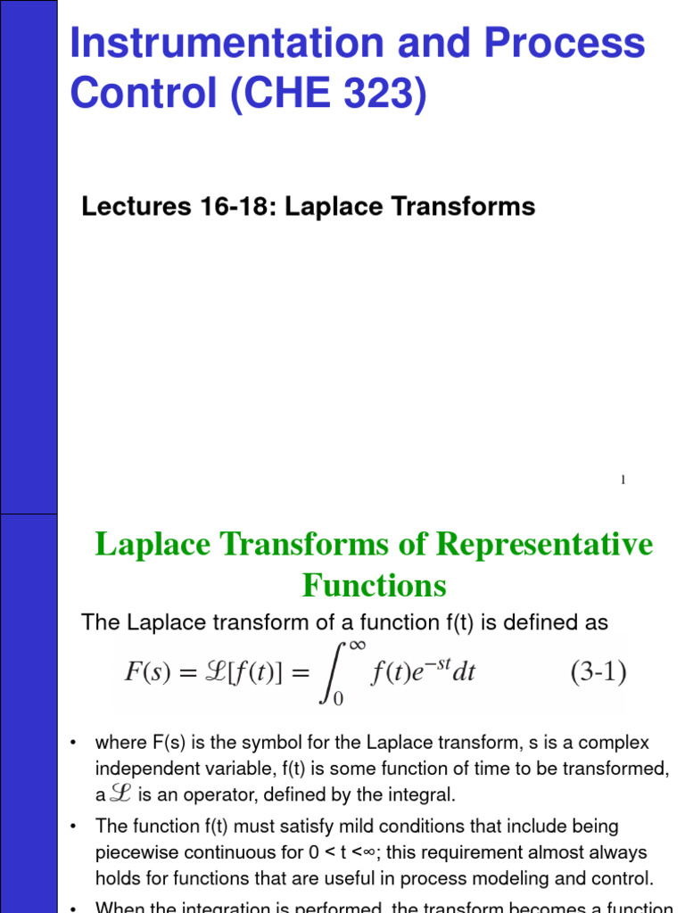 IPC - Lectures 16-18 (Laplace Transform) | PDF | Laplace Transform ...