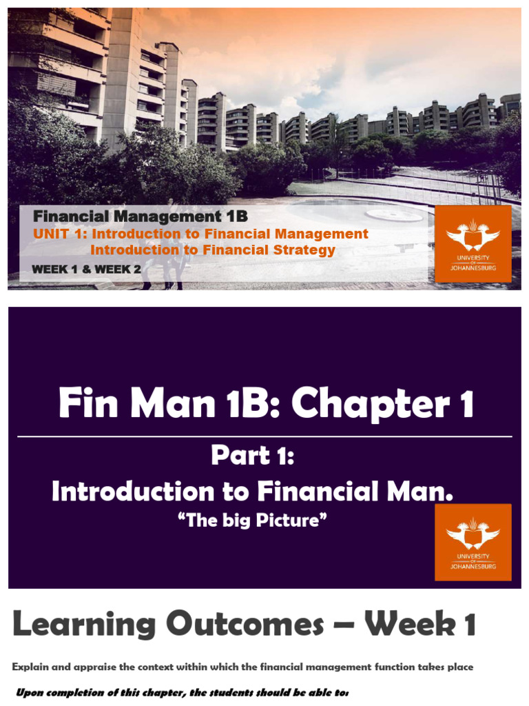 FNM1B - Unit 1 Introduction To Fin Man - Lesson 1 | PDF | Equity ...
