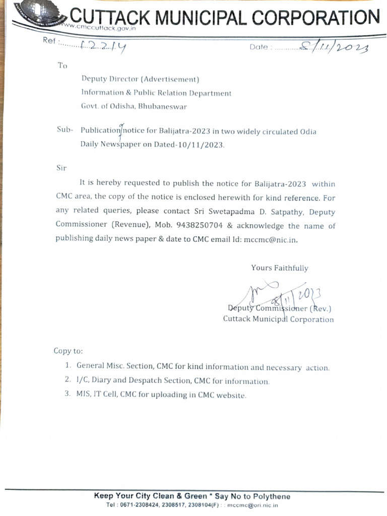 CMC Letter No 12214 | PDF | Human Communication | Entertainment