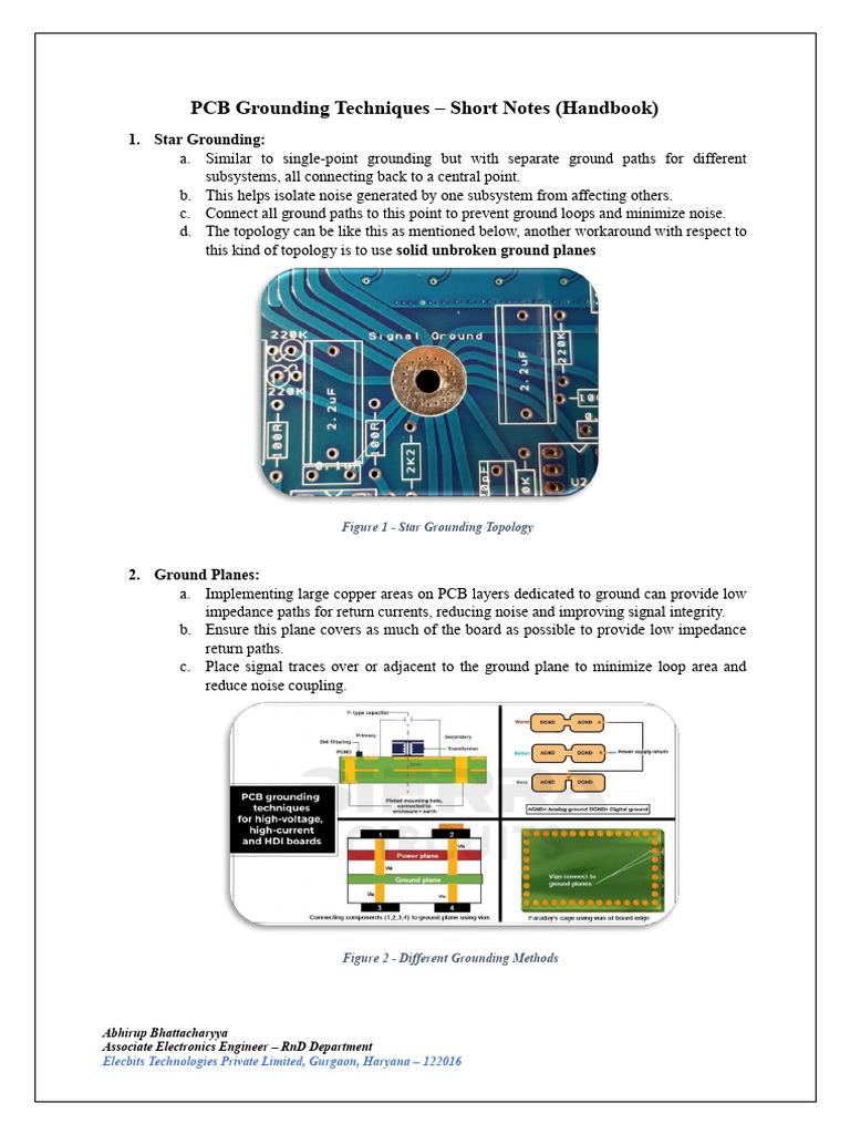 PCB Grounding Techniques | PDF | Electromagnetic Interference | Printed Circuit Board