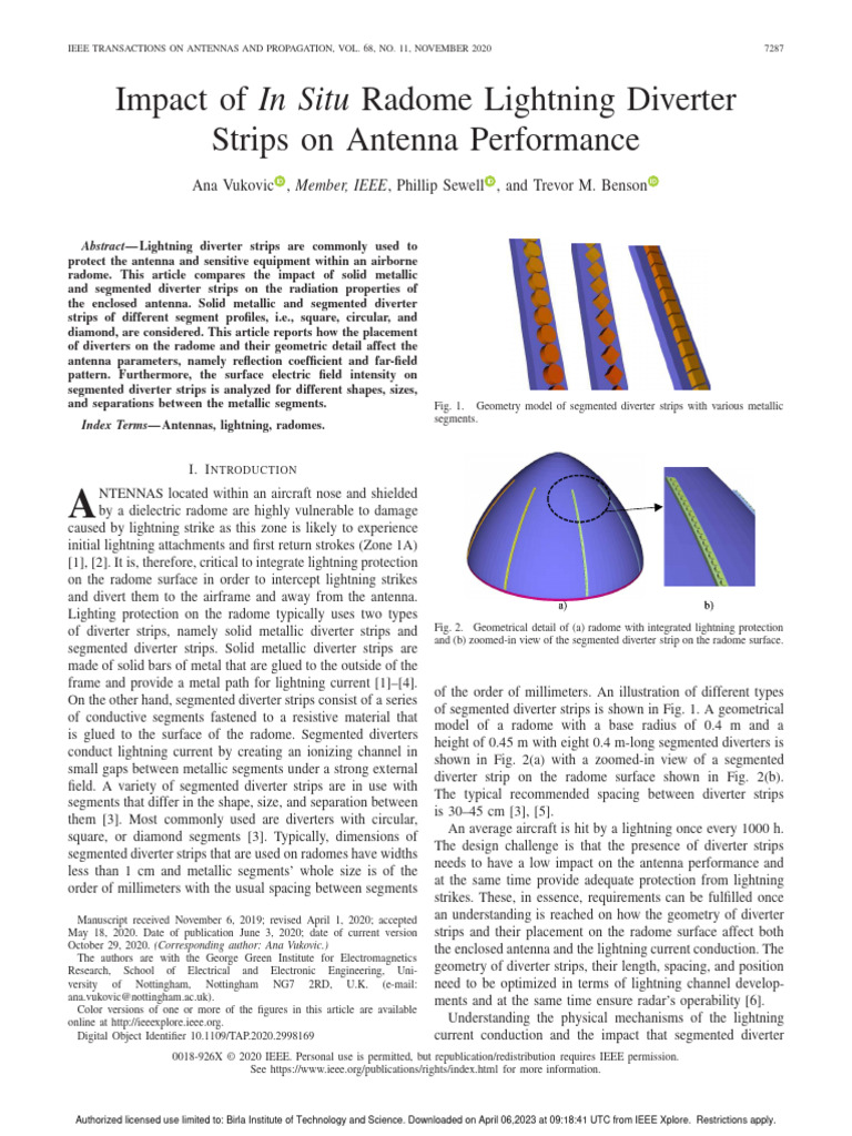 Impact - of - in - Situ - Radome - Lightning - Diverter - Strips - On ...