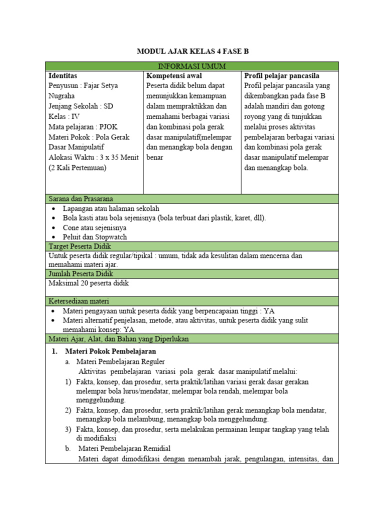 MODUL AJAR PRINT | PDF