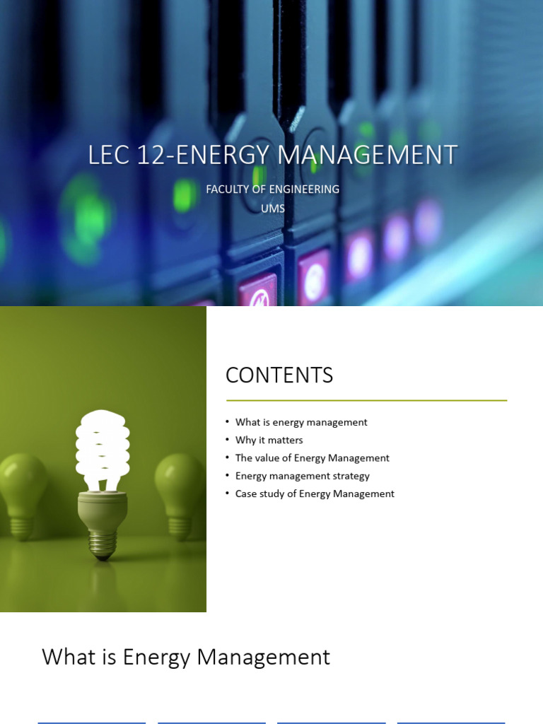 Lecture12b - Energy Managementazm | PDF | Energy Management | Efficient ...