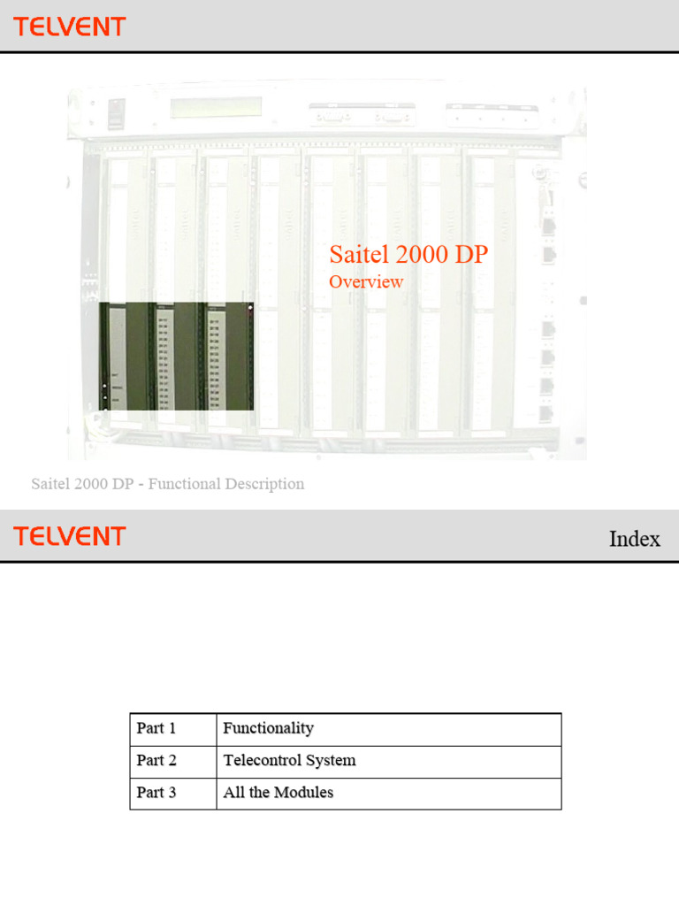 Saitel 2000 DP Functional Overview | PDF | Input/Output | Electromagnetic Compatibility