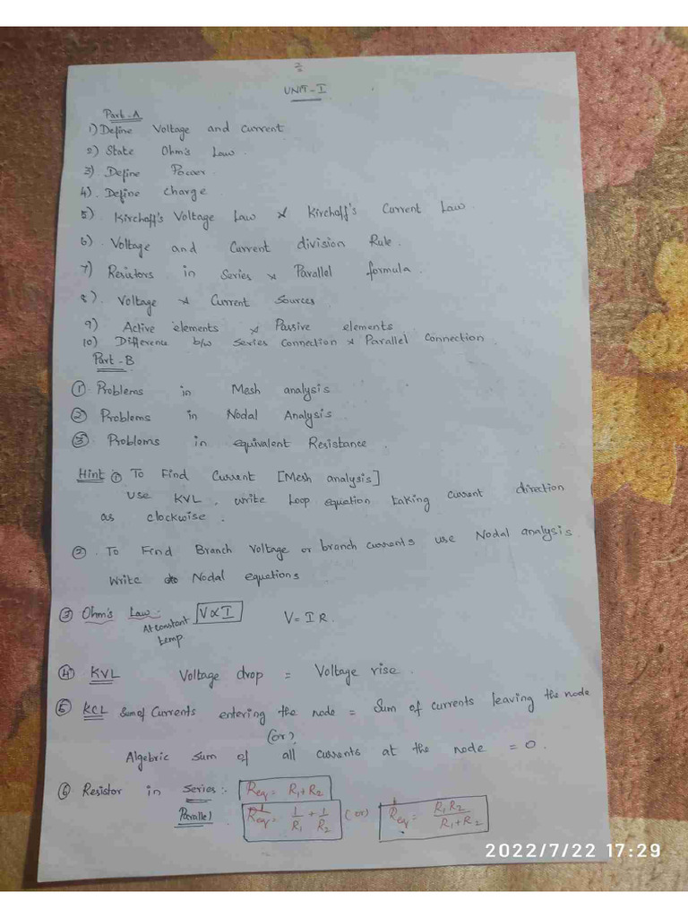 CA All Units Formula | PDF