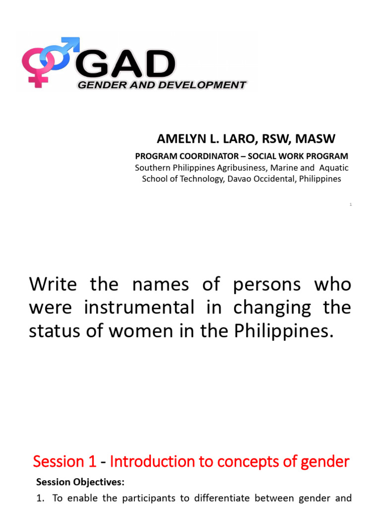 Basic Gender Sensitivity Presentation | PDF | Gender | Gender Studies