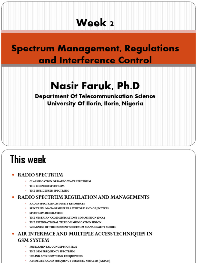 Radio Spectrum Management Overview | PDF | Radio Spectrum | Radio