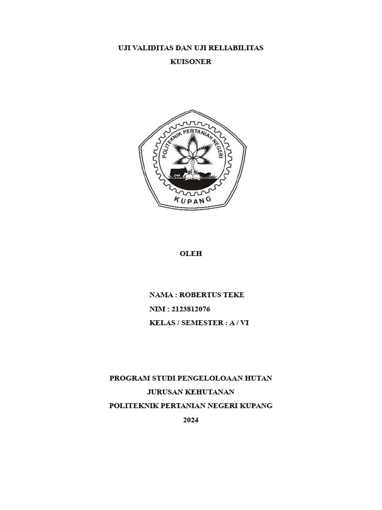UJI VALIDITAS DAN UJI RELIABILITAS | PDF UJI VALIDITAS DAN UJI RELIABILITAS | PDF