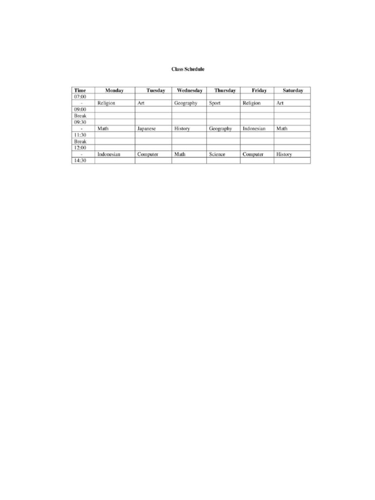 Shedule | PDF