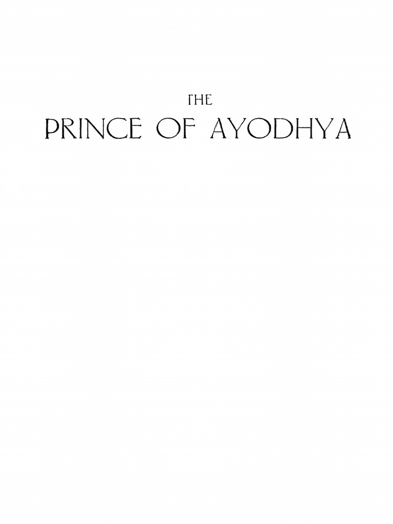 The Prince of Ayodhya | PDF