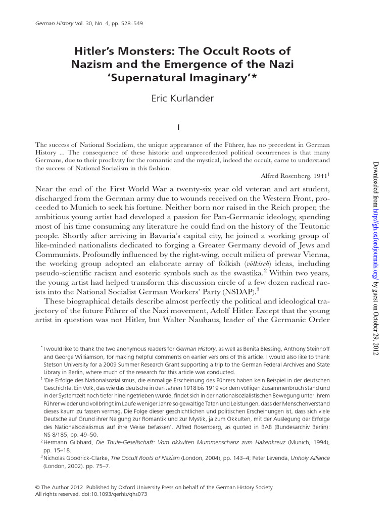 Hitlers Monsters The Occult Roots of Naz | PDF | Nazism