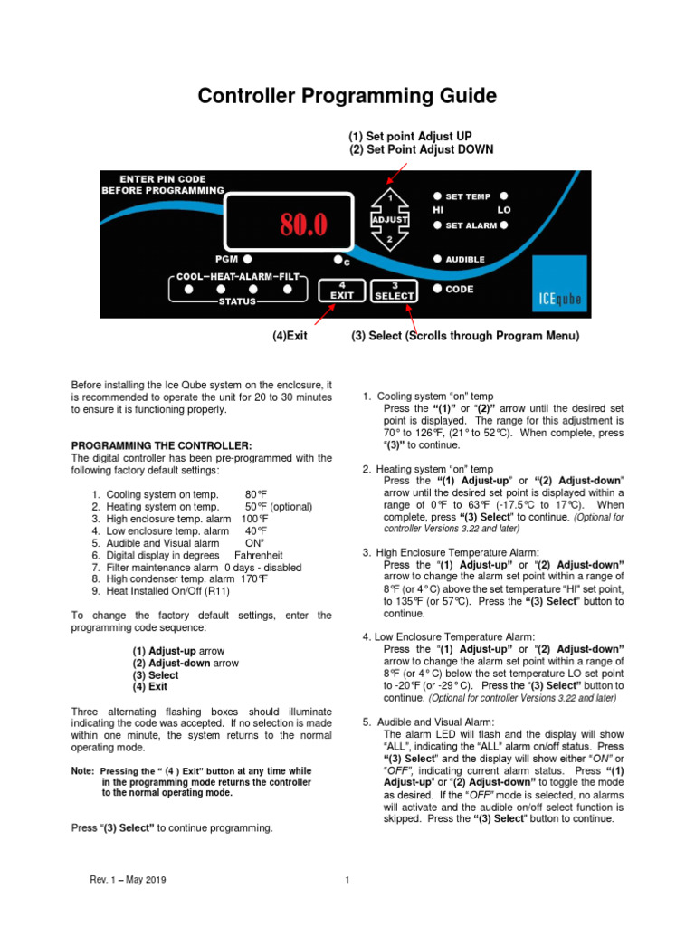 Ice Cube IQ2000XTS Quick Programming Guide Routeur Serres | PDF | Capacitor | Fahrenheit