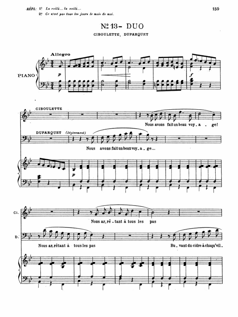 Hahn Ciboulette Nous Avons Fait Un Beau Voyage! | PDF