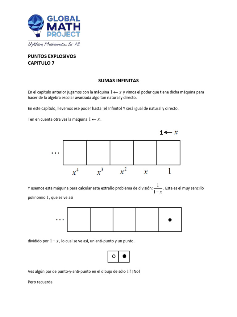Chapter 7 EXPLODING DOTS Spanish | PDF | Aritmética | infinito