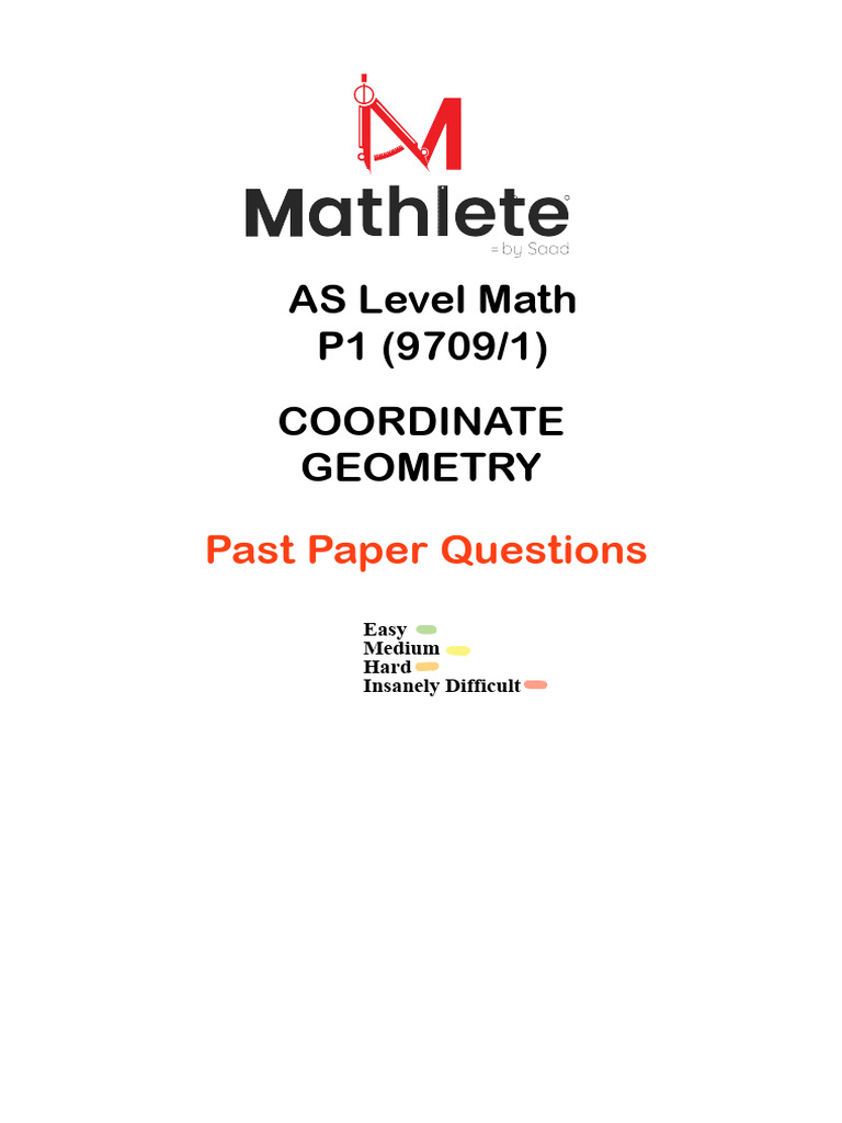 Coordinate Geometry Past Papers Unsolved | PDF | Perpendicular ...