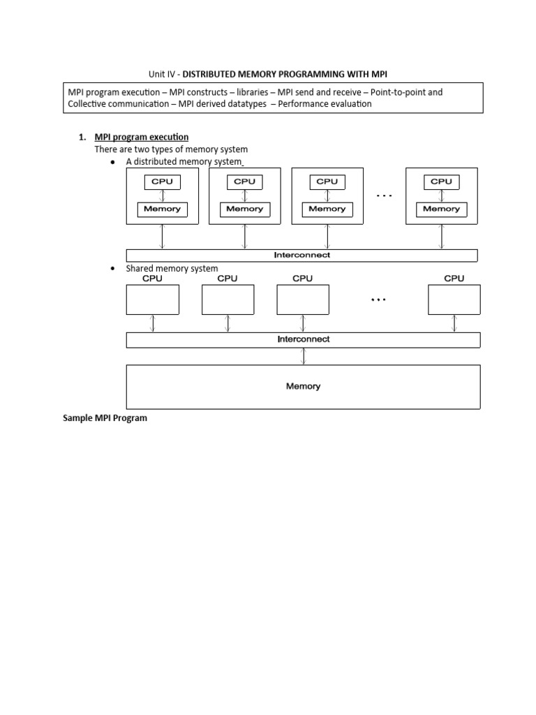Unit IV | PDF | Message Passing Interface | Computer Program