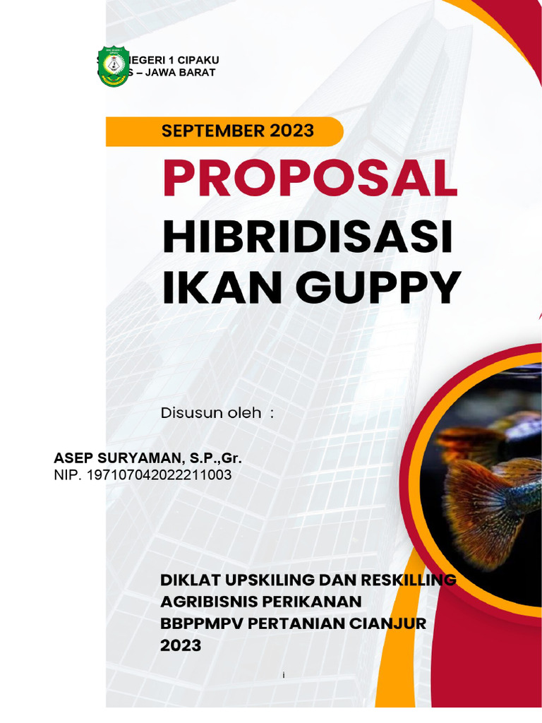 Proposal RTL - HIbridisasi - Ikan Guppy - Asep Suryaman | PDF | Karier & Perkembangan | Bisnis