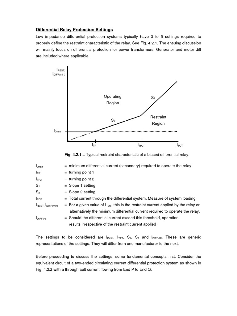 Low Z Differential Relay Protection Settings | PDF | Transformer | Relay